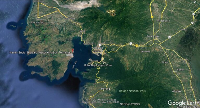 Hanjin Shipyard in the Subic Bay area from Google Earth. – Philippine ...