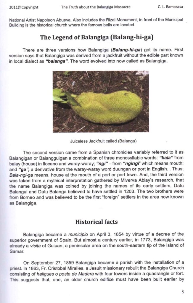 Balangiga Massacre, Crisologo Ramasasa, pg05 – Philippine-Sailor