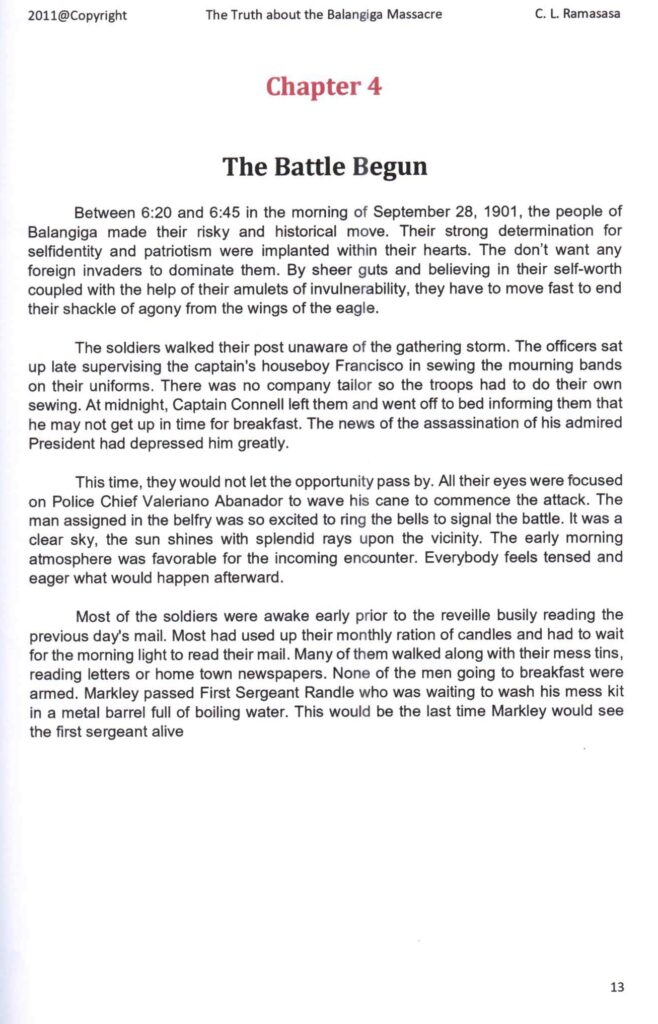 Balangiga Massacre, Crisologo Ramasasa, pg13 – Philippine-Sailor